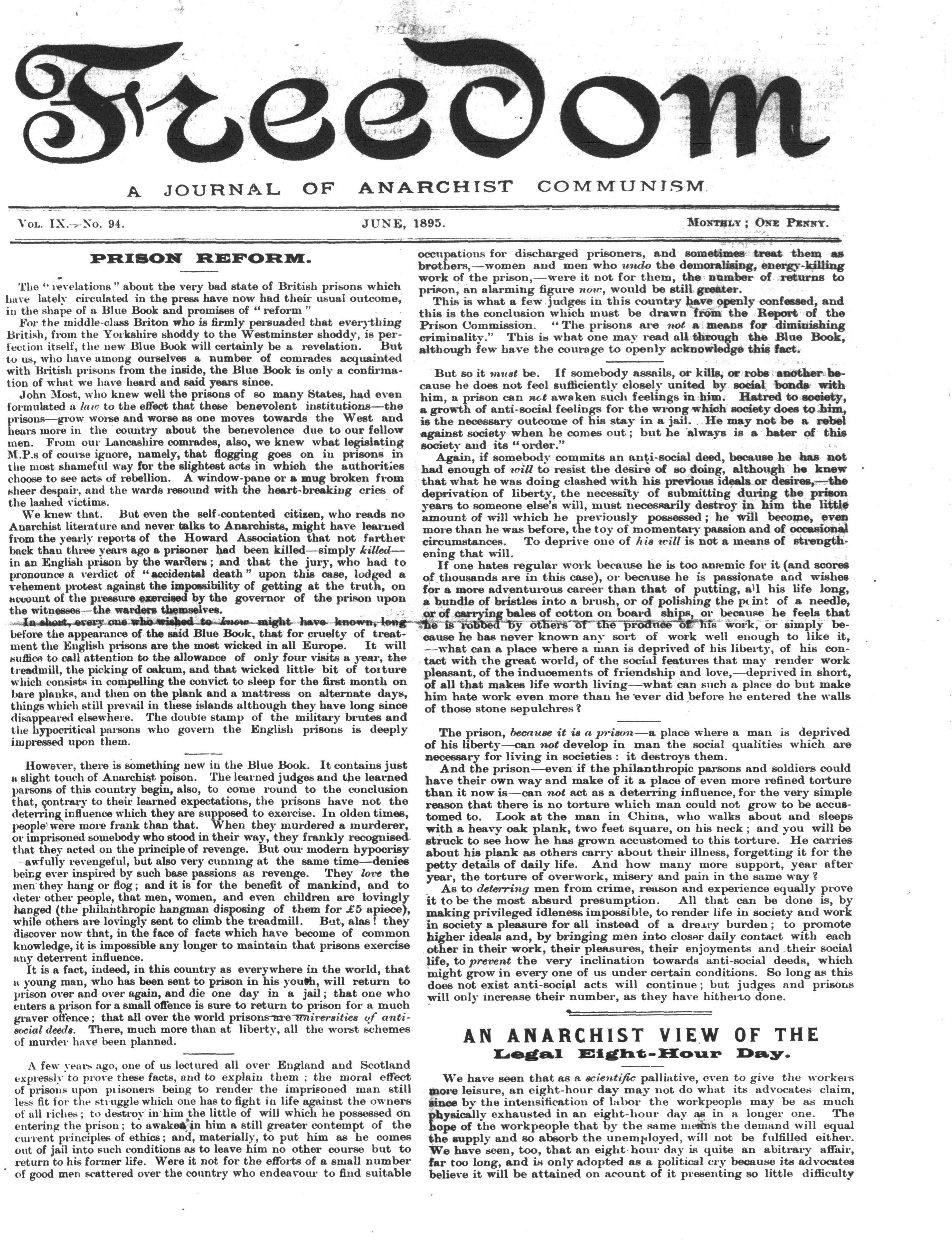 Freedom vol 9. no 94 (June 1895) | libcom.org